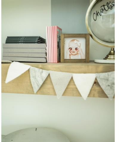 Neutral Earthtone Felt Flags Garland | Allure & Co.