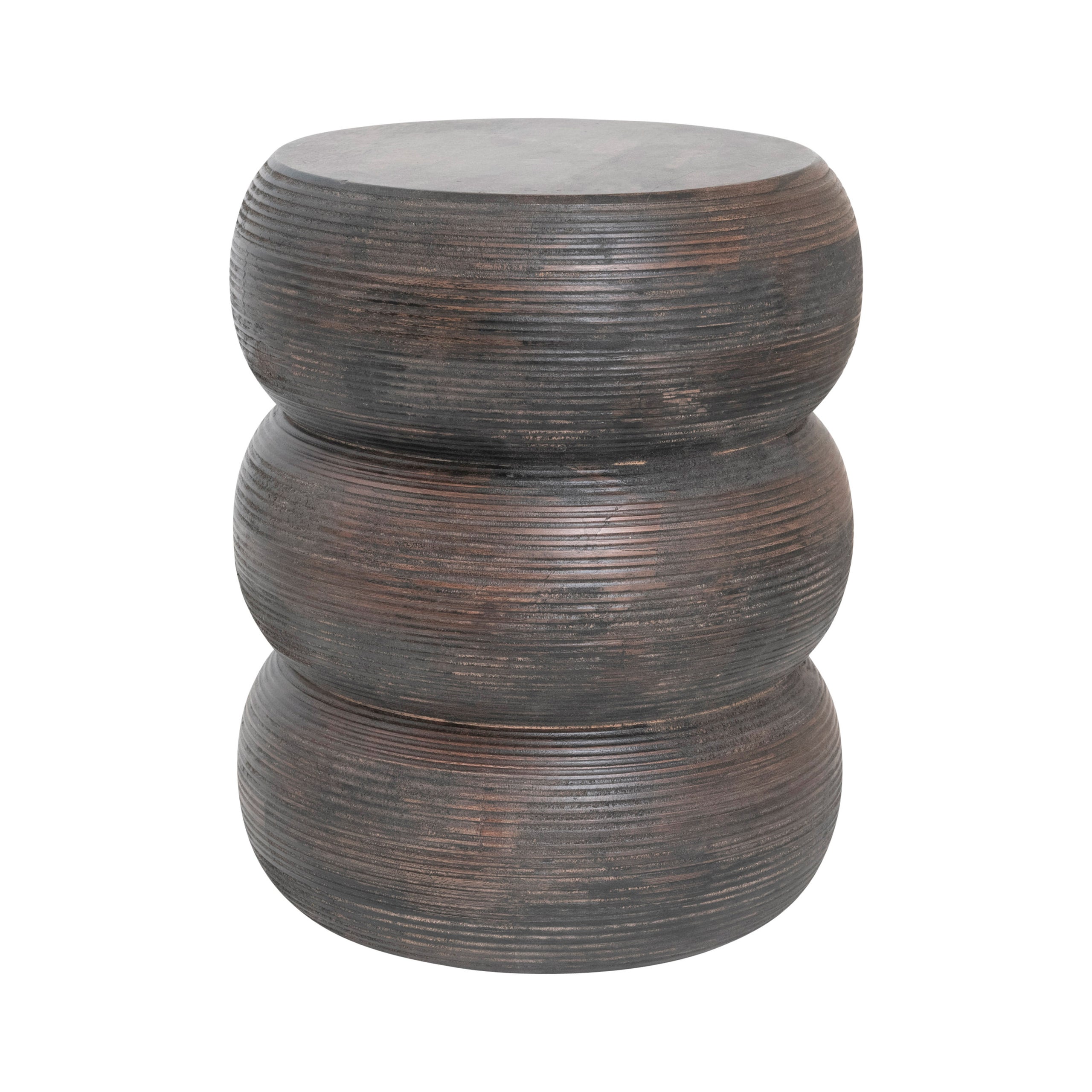 CARVED MANGO WOOD TABLE/STOOL | Allure & Co.