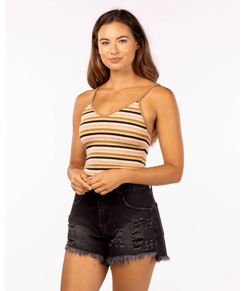 SUNDIAL STRIPE TOP BRONZE | Allure & Co.