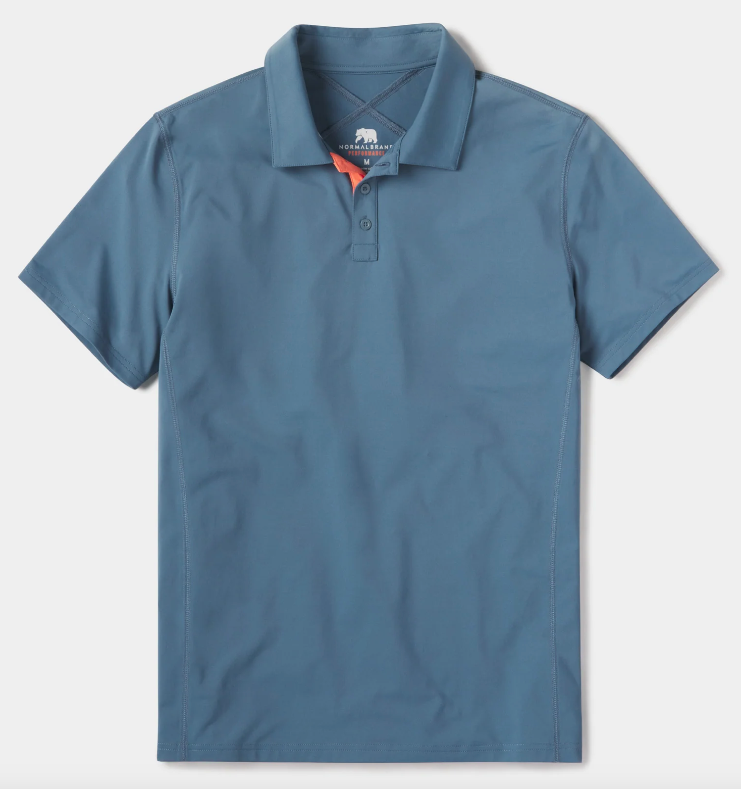 CROSSBACK SEAMED PERFORMANCE POLO MINERAL BLUE STRIPE | Allure & Co.